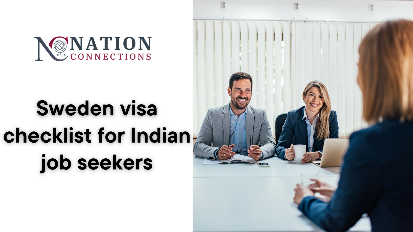 Sweden visa checklist for Indian job seekers